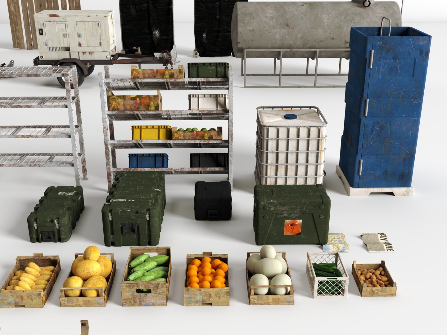 Detailed Props Pack Junk Clutter Workshop Debris Assets 3D Model ...