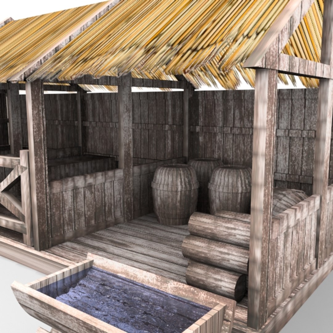 Medieval Stable 3d Model