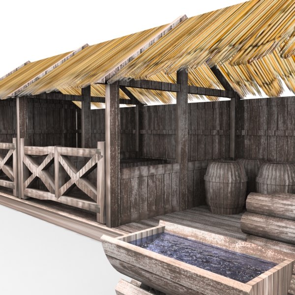 medieval stable 3d model