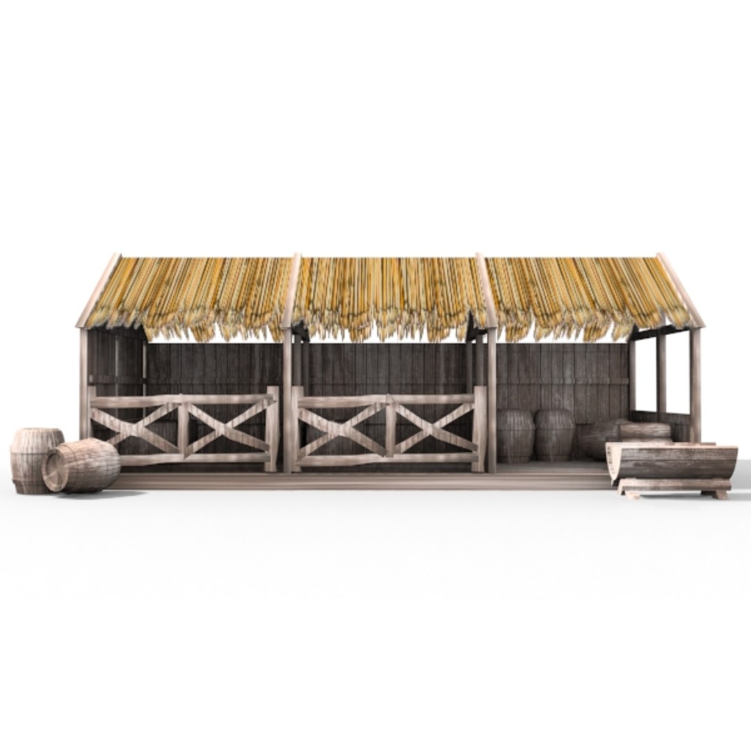Medieval Stable 3d Model
