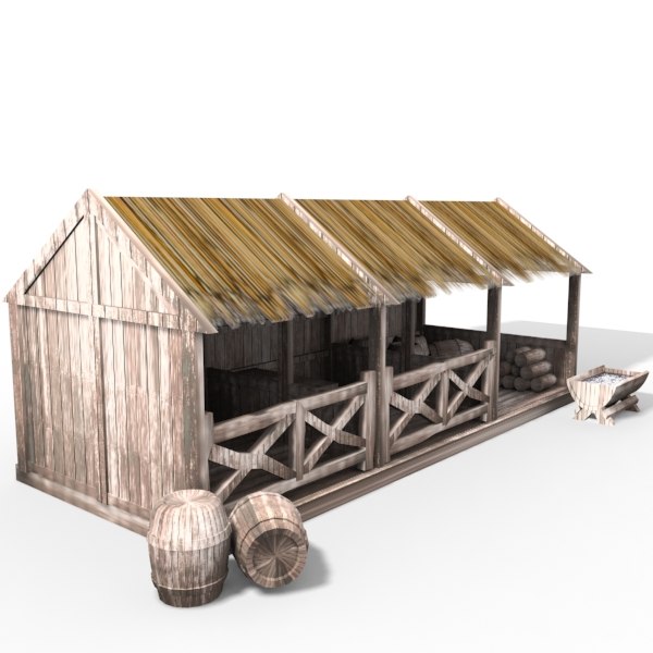 medieval stable 3d model