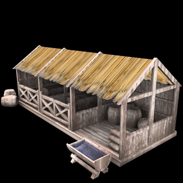 medieval stable 3d model