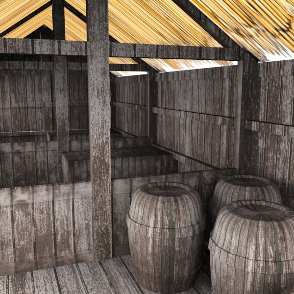 medieval stable 3d model
