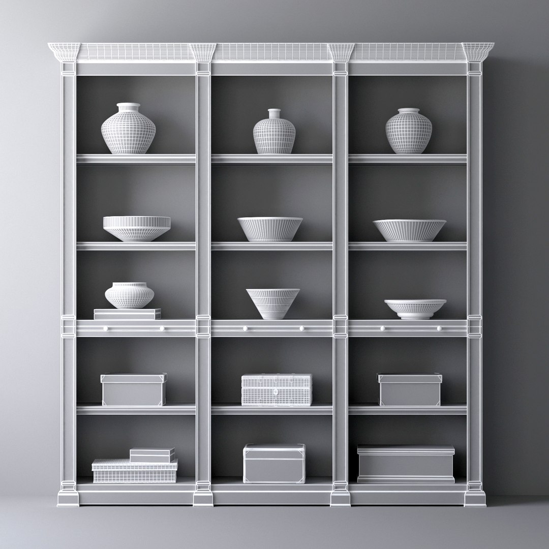Bookcase 3D Model - TurboSquid 1529548