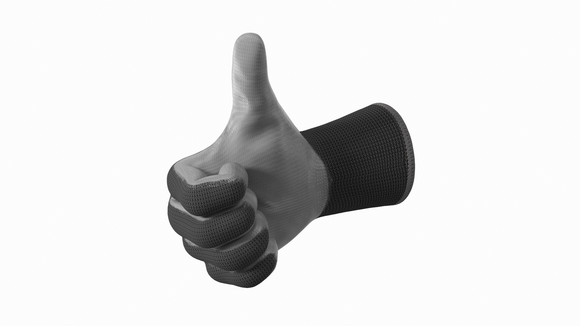 Safety Work Gloves Thumbs Up Gray 3D - TurboSquid 1813903