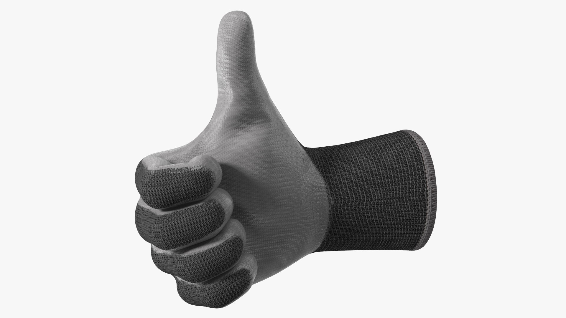 Safety Work Gloves Thumbs Up Gray 3D - TurboSquid 1813903