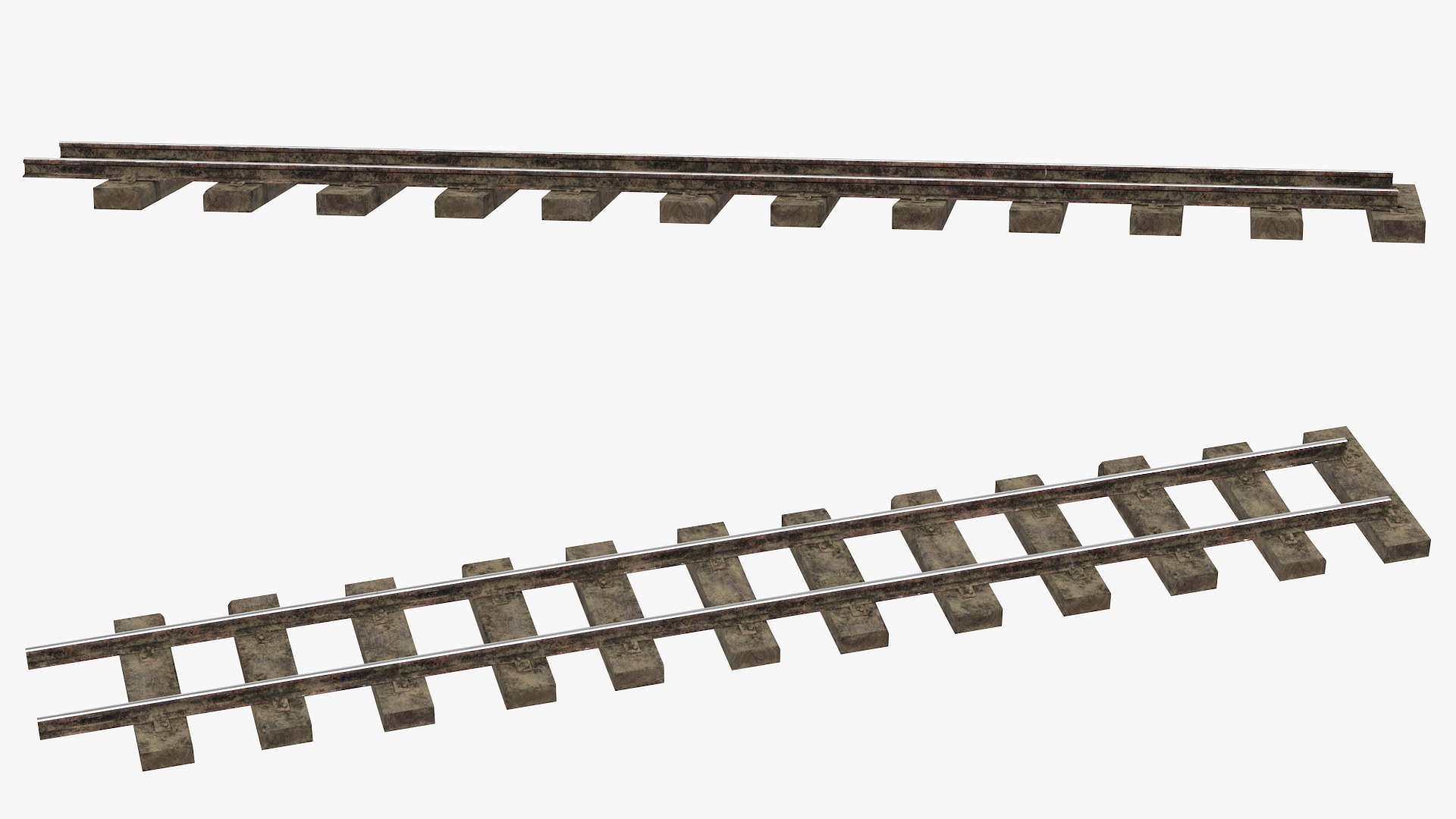 3D mining railway section rails model - TurboSquid 1513480