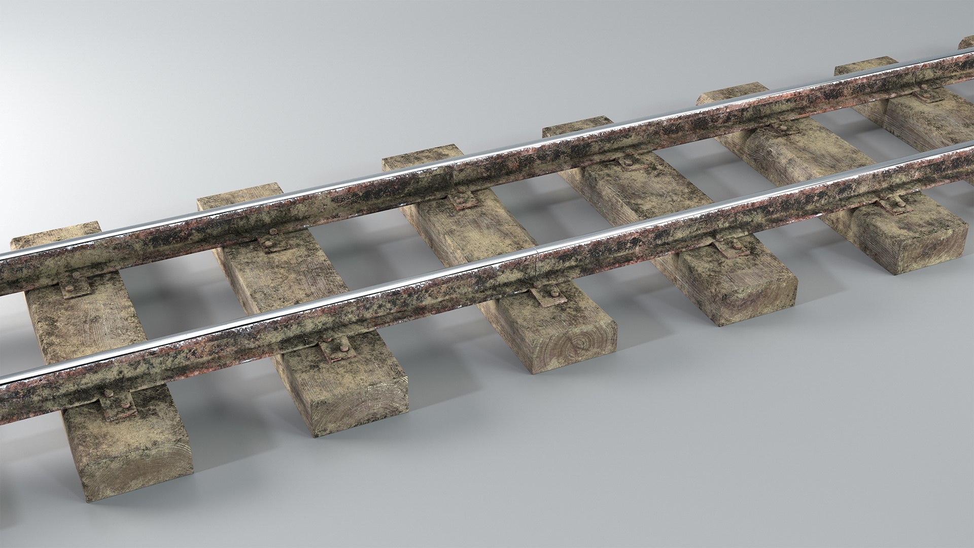 3D mining railway section rails model - TurboSquid 1513480