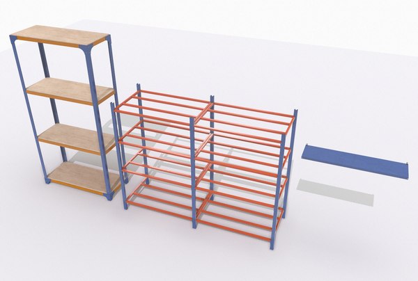 Industrial shelves 2 3D model - TurboSquid 1505811