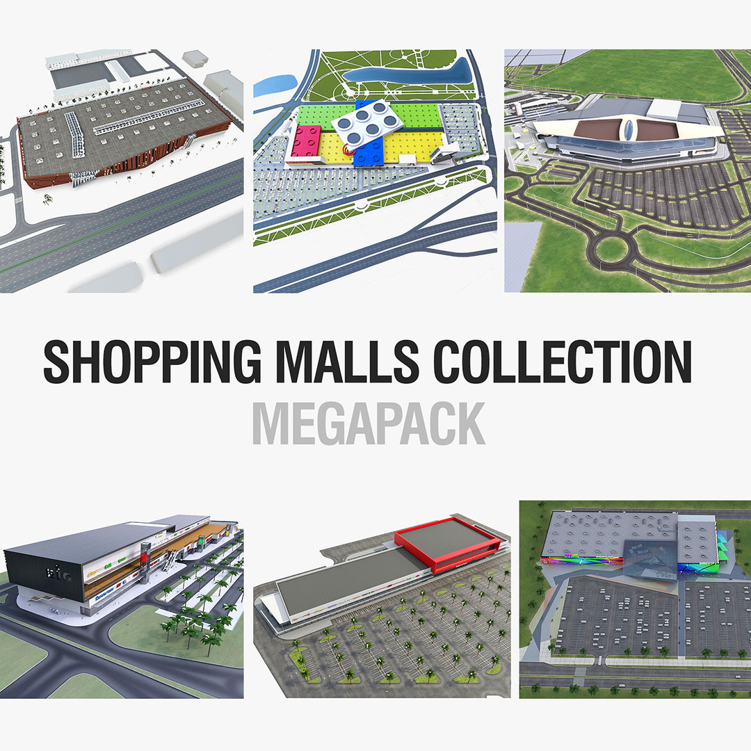 3D Shopping Mall Collection model - TurboSquid 1751323