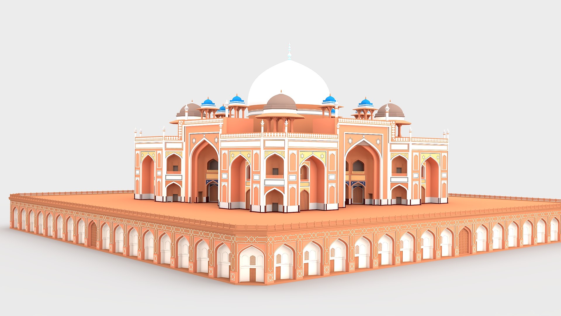 Humayun Tomb Model - TurboSquid 2248472