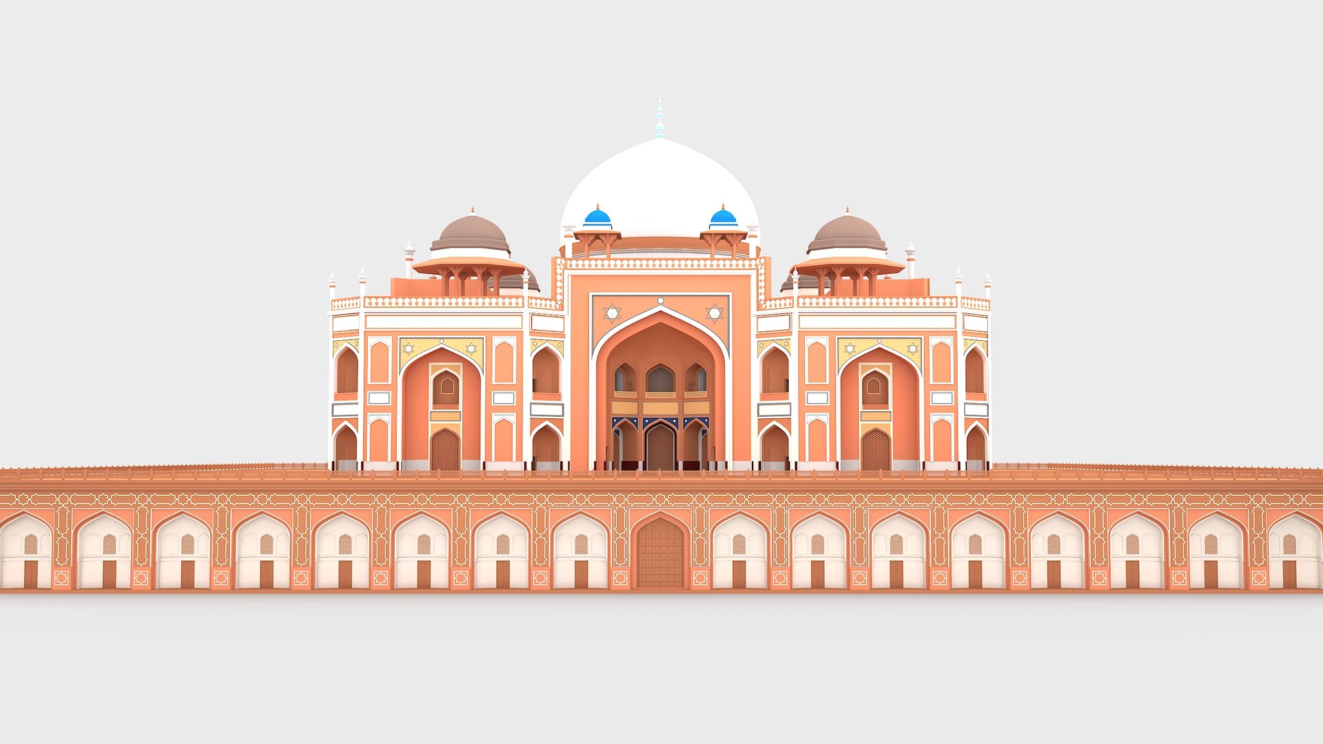 Humayun Tomb Model - TurboSquid 2248472