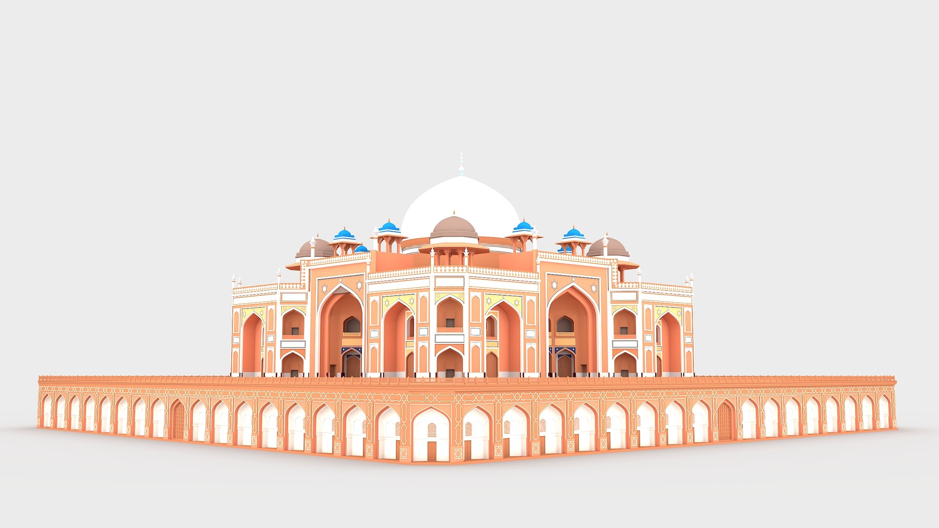 Humayun Tomb Model - TurboSquid 2248472