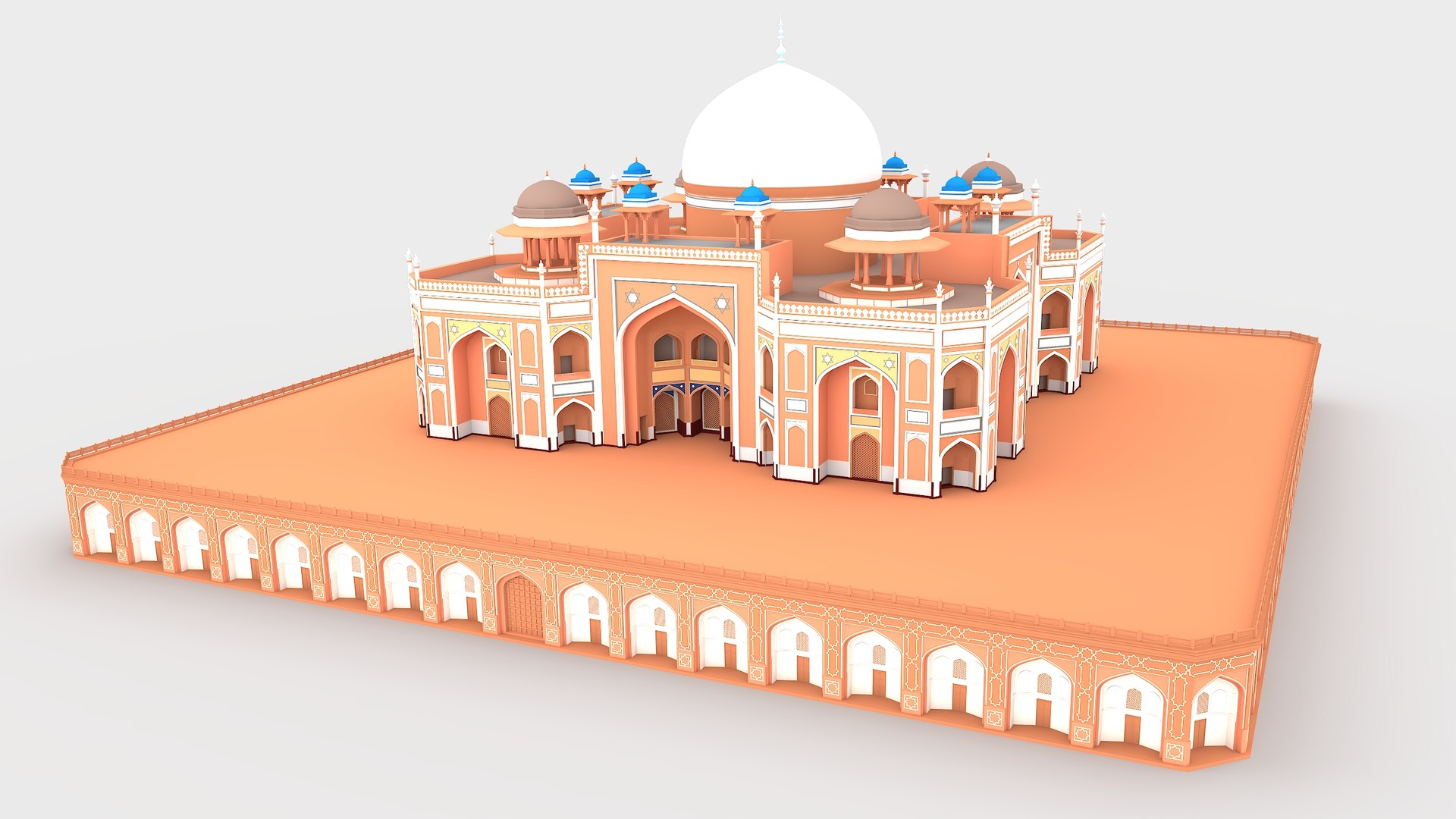 Humayun Tomb Model - TurboSquid 2248472