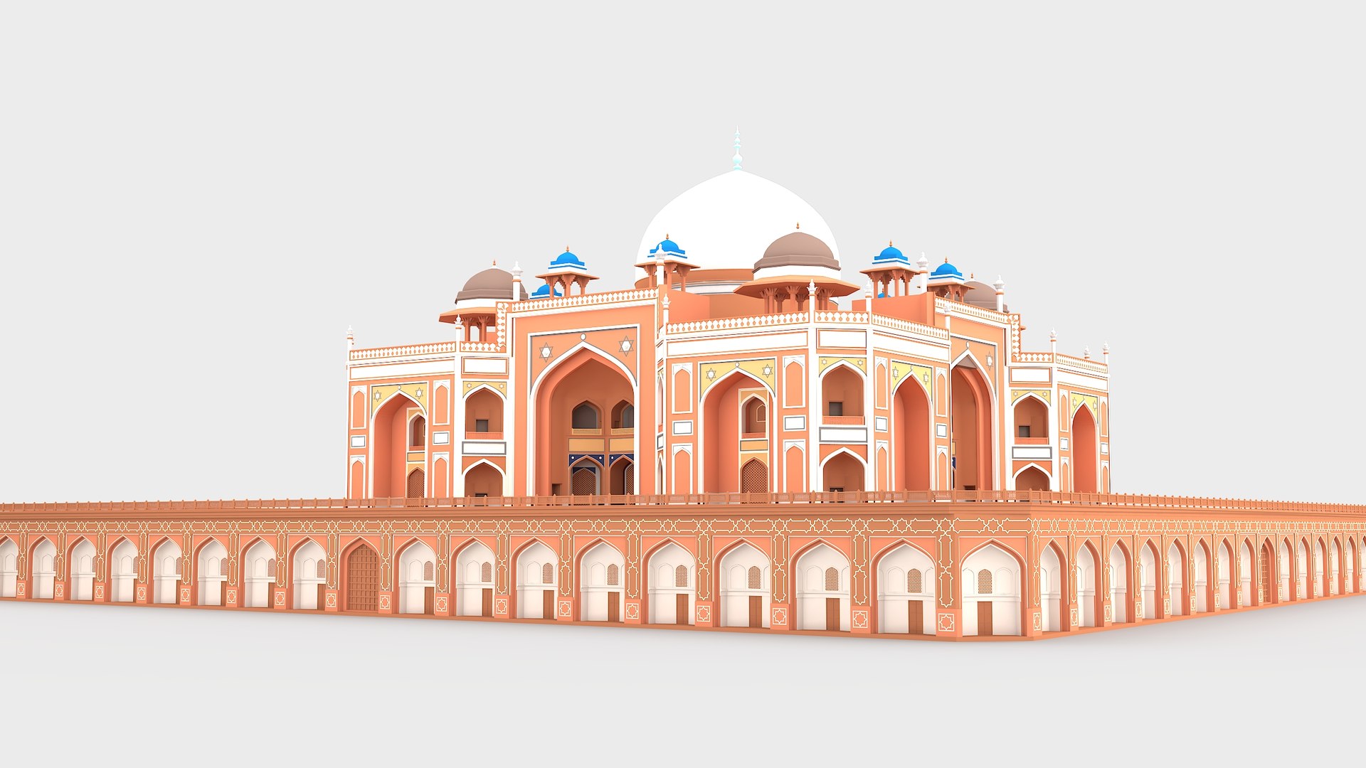 Humayun Tomb Model - TurboSquid 2248472