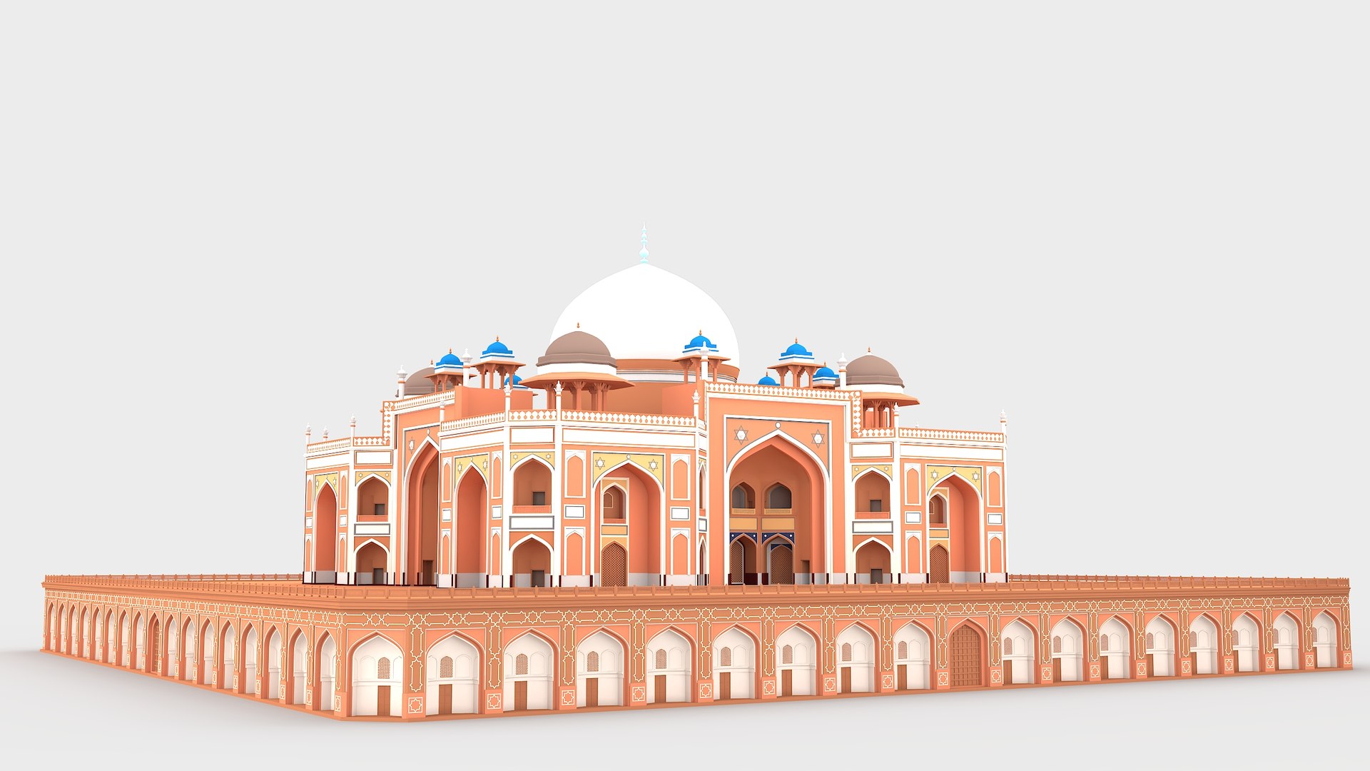 Humayun Tomb Model - TurboSquid 2248472