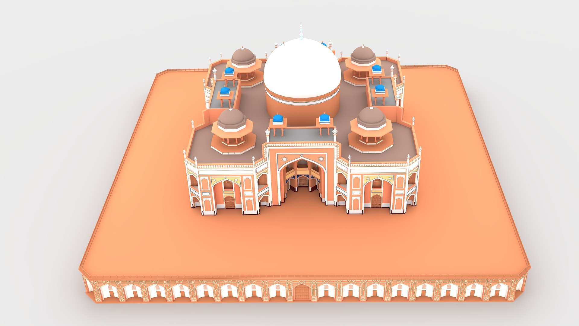 Humayun Tomb Model - TurboSquid 2248472