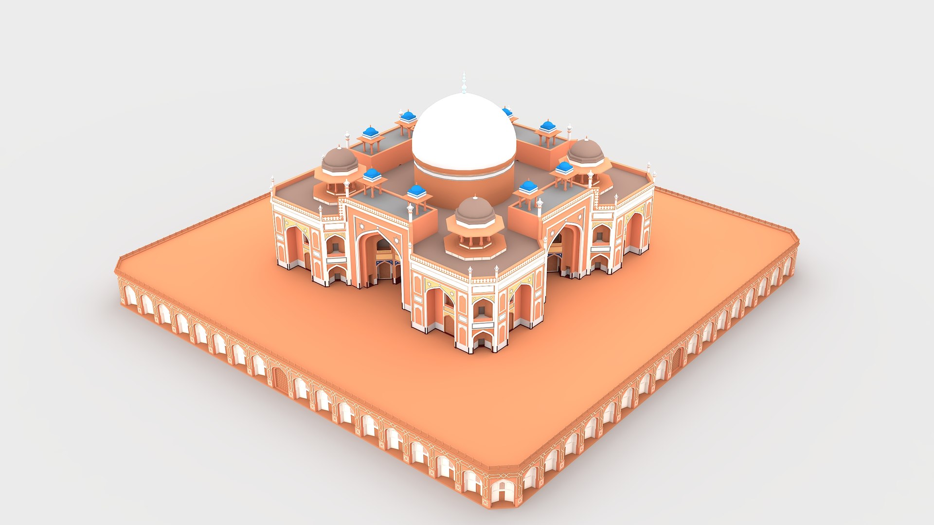 Humayun Tomb Model - TurboSquid 2248472