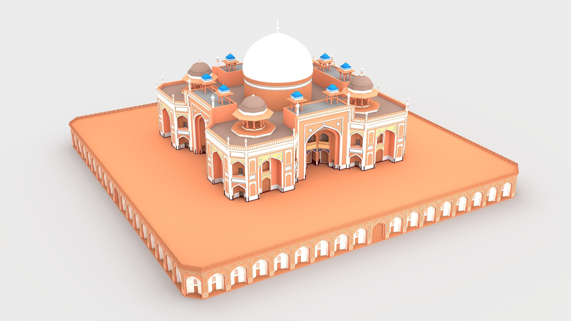 Humayun Tomb Model - TurboSquid 2248472