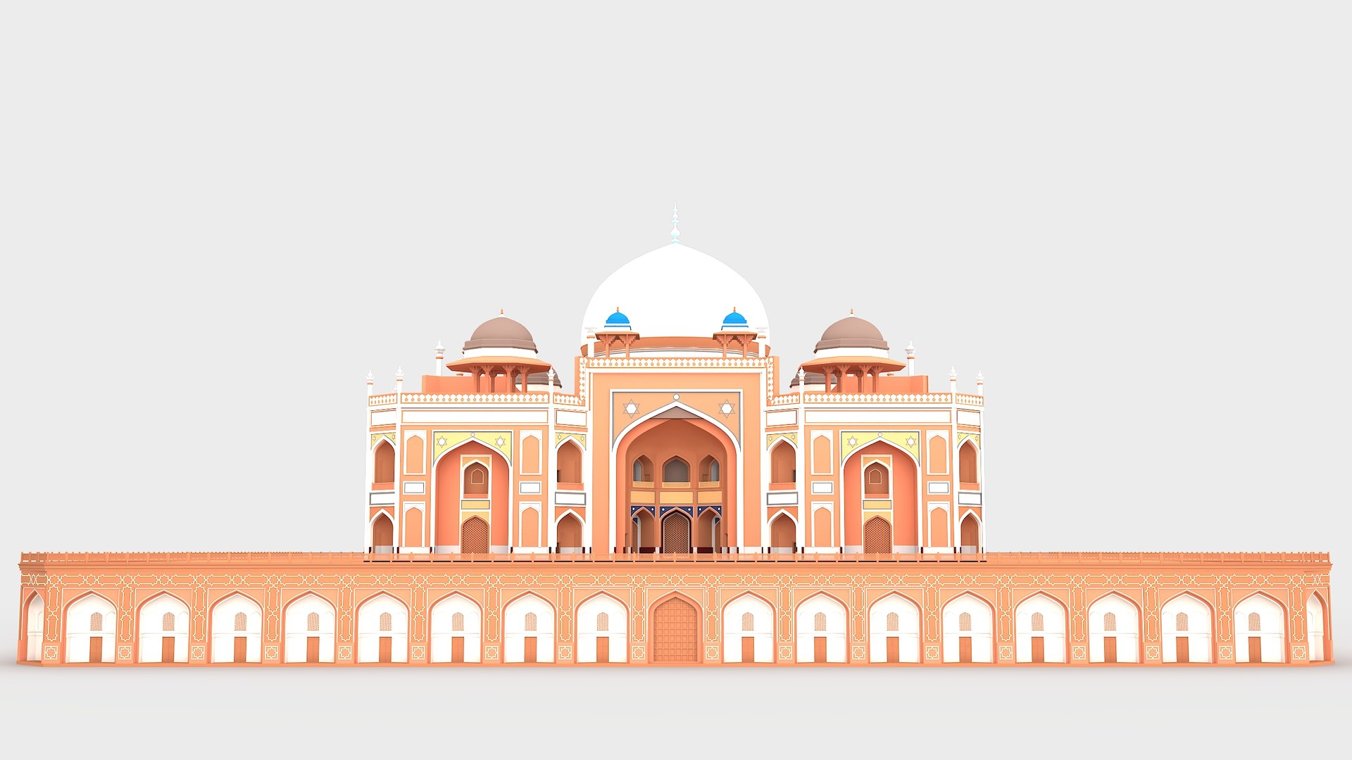 Humayun Tomb Model - TurboSquid 2248472