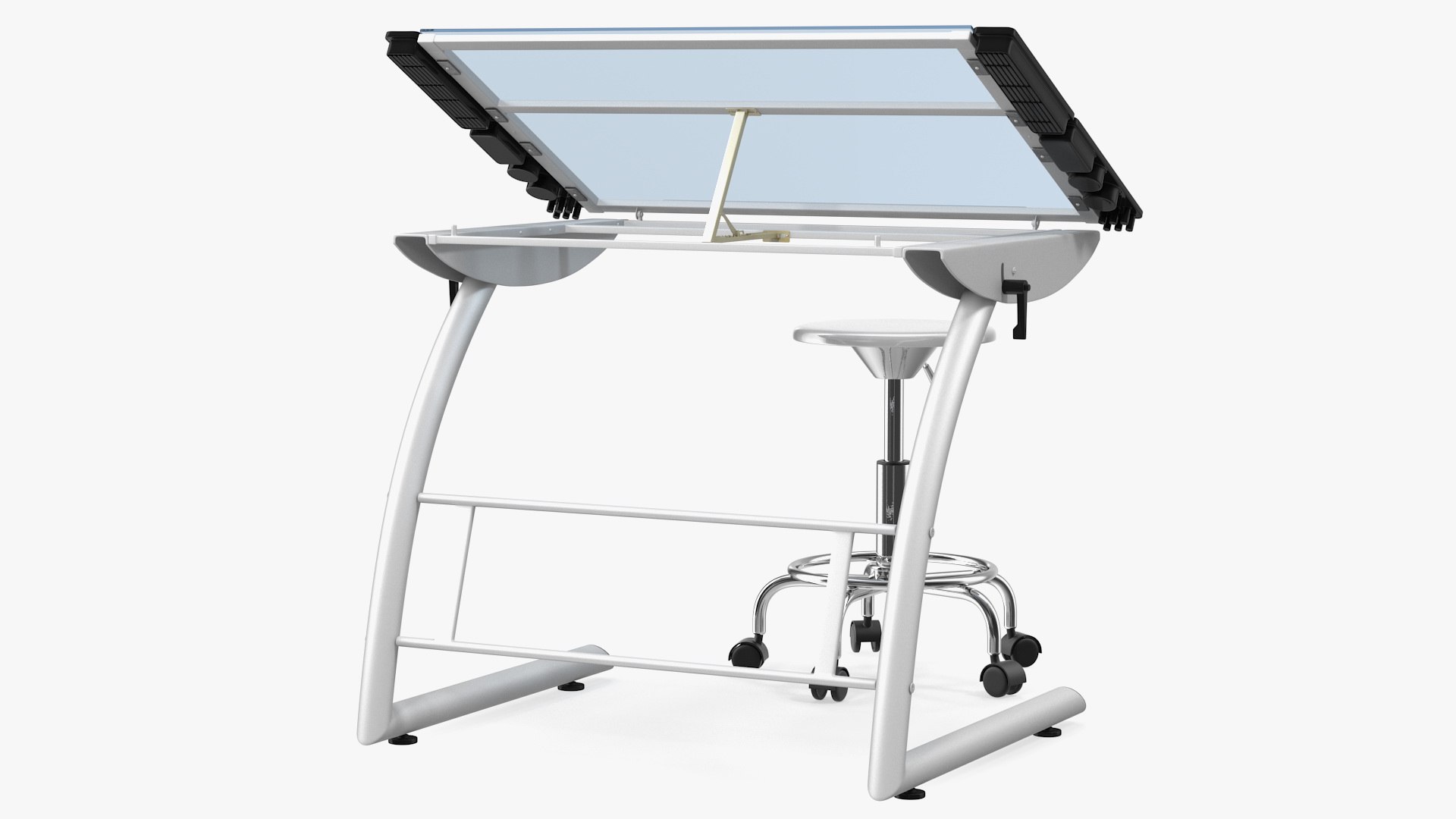 3D Drafting Table with Blueprints Collection model - TurboSquid 1885346
