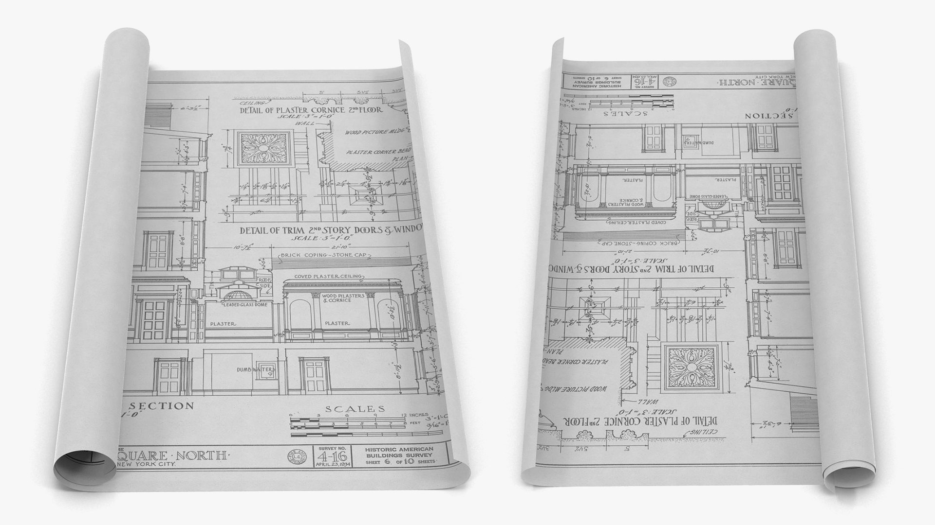 3D Drafting Table with Blueprints Collection model - TurboSquid 1885346