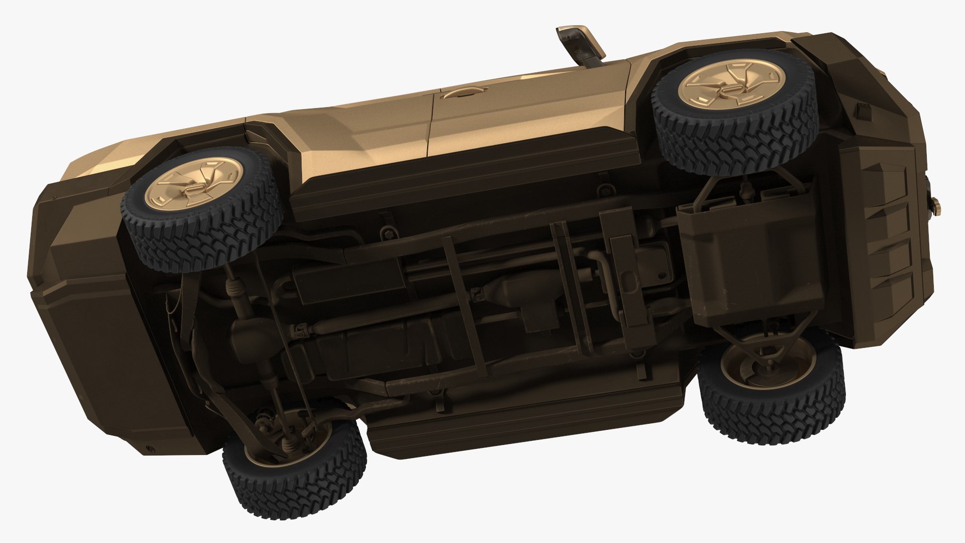 3D Armored Sand Colored SUV With Lights Off Model - TurboSquid 2269825