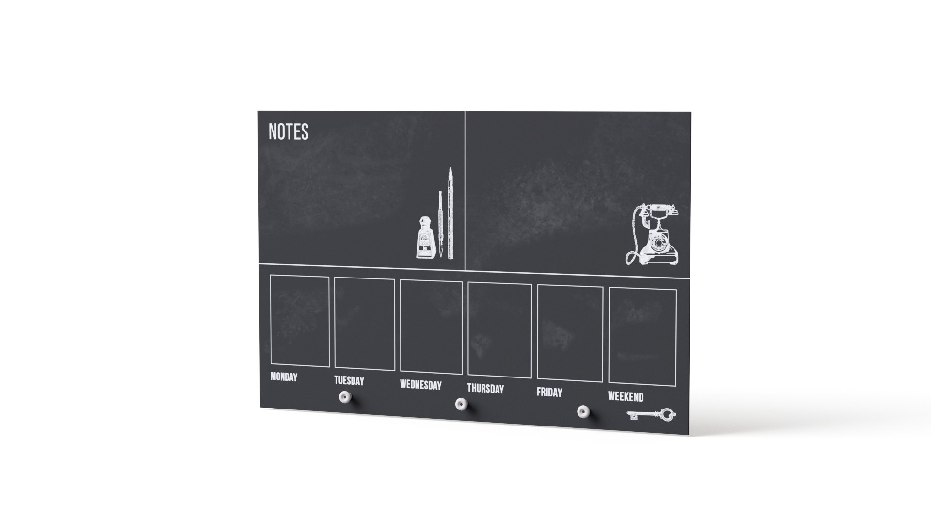 Board black memo 3D model - TurboSquid 1662693