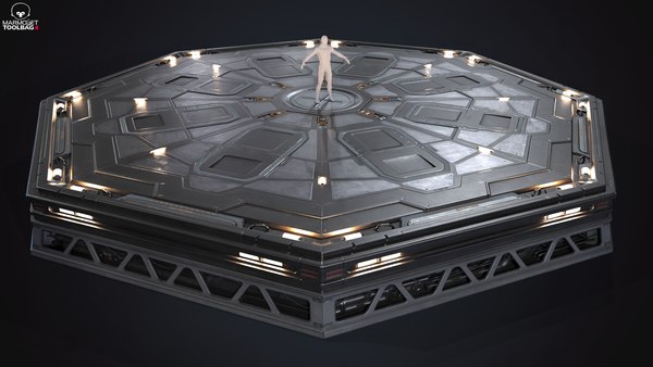 Sci-Fi-Helipad-Landeplattformständer PBR 3D-Modell - TurboSquid 1677627