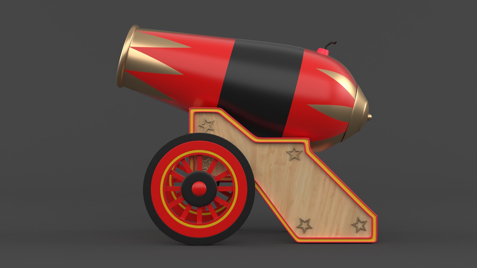 Circus Cannon 3D Model - TurboSquid 1978062
