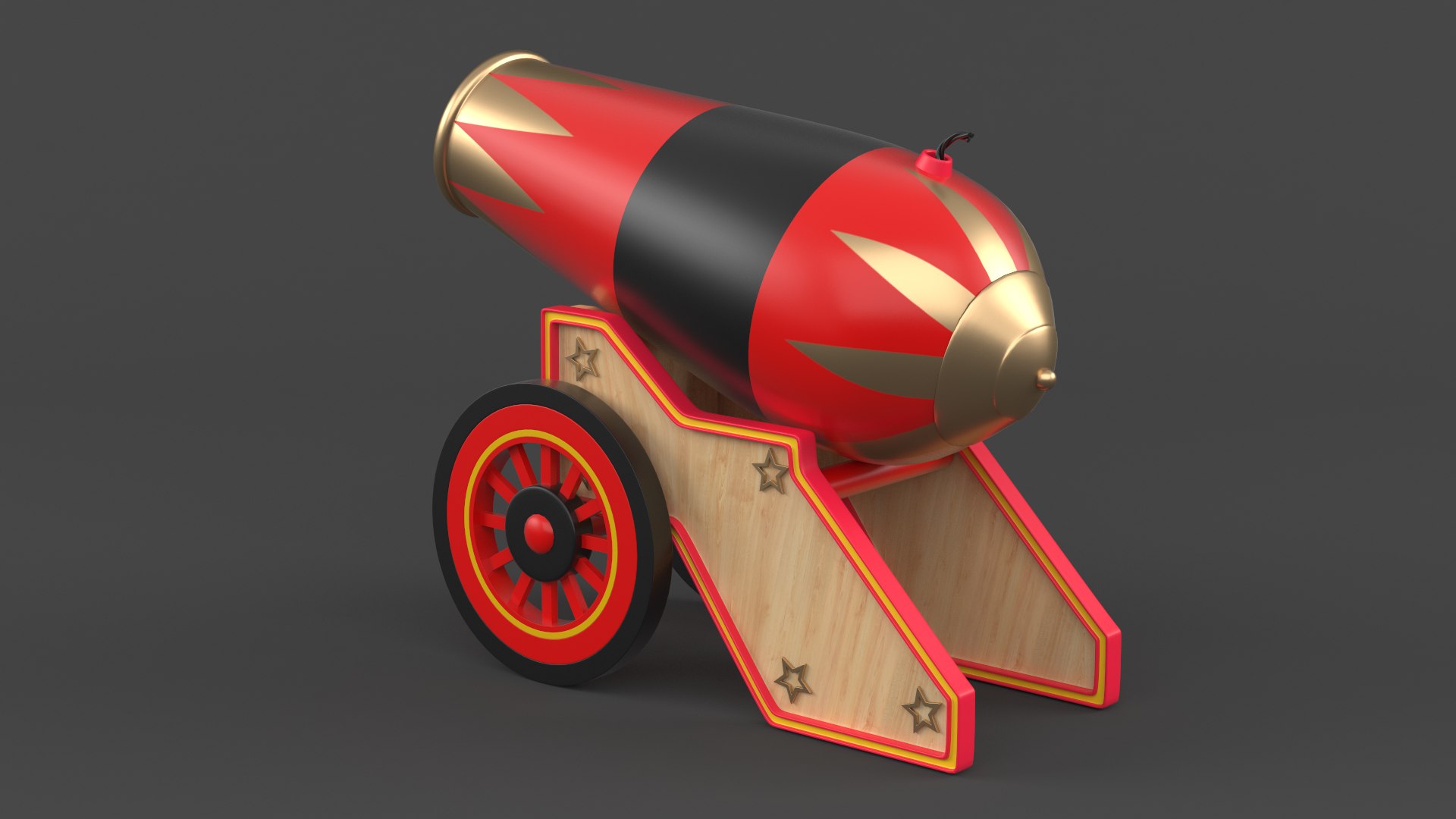 Circus Cannon 3D Model - TurboSquid 1978062
