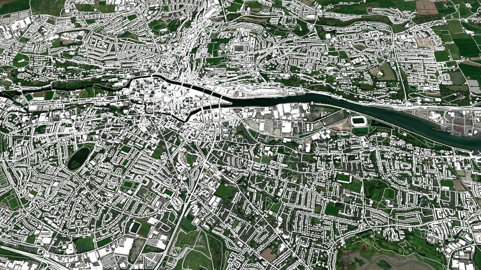 3D Model Cityscape Cork Ireland - TurboSquid 2009878