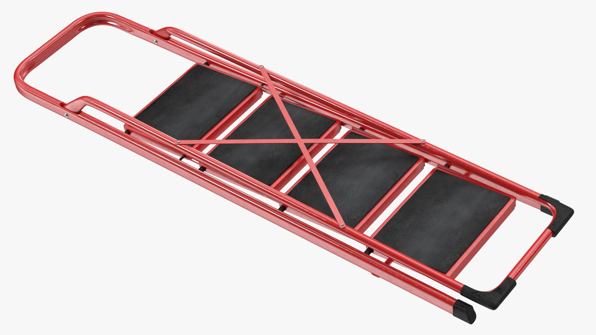 Red Steel Folding 4 Step Ladder For Home Rigged Model - TurboSquid 2151220