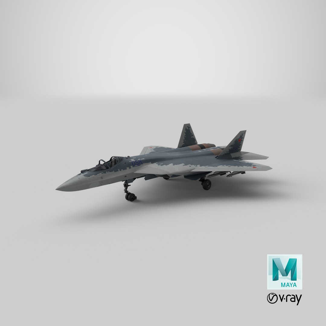 Sukhoi su-57 - pbr 3D - TurboSquid 1402272