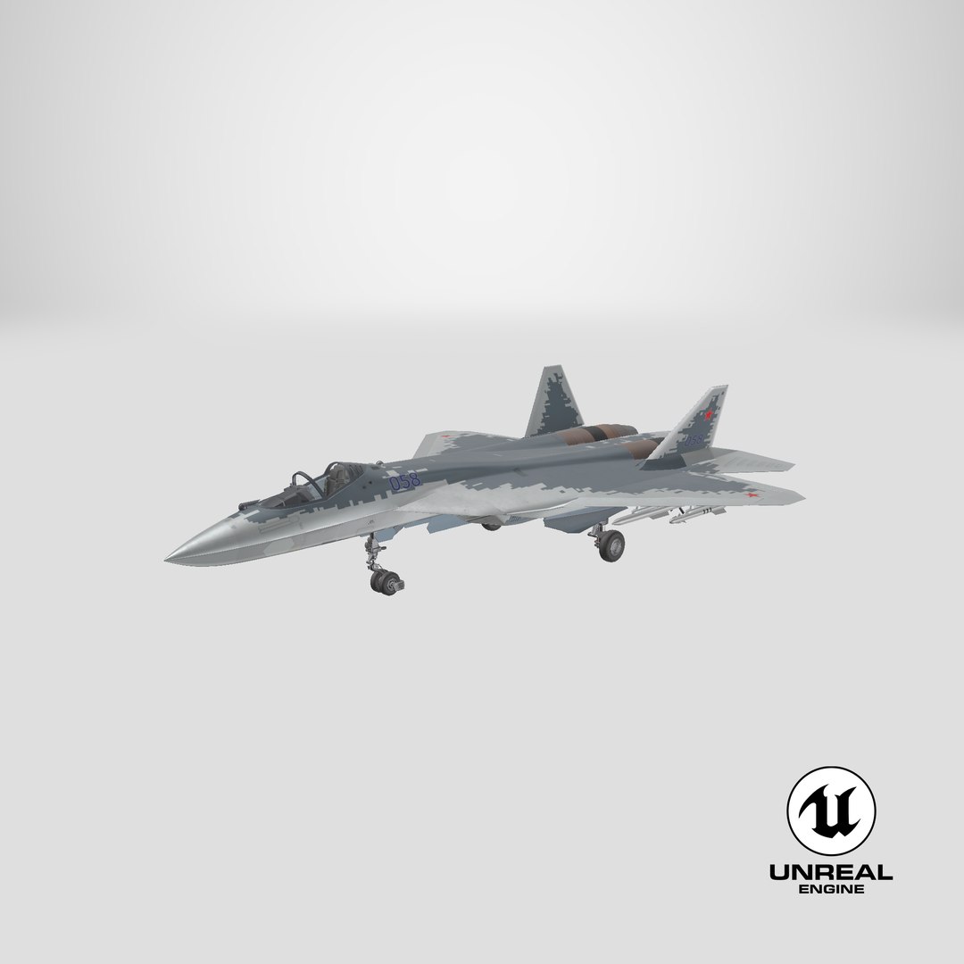 Sukhoi su-57 - pbr 3D - TurboSquid 1402272