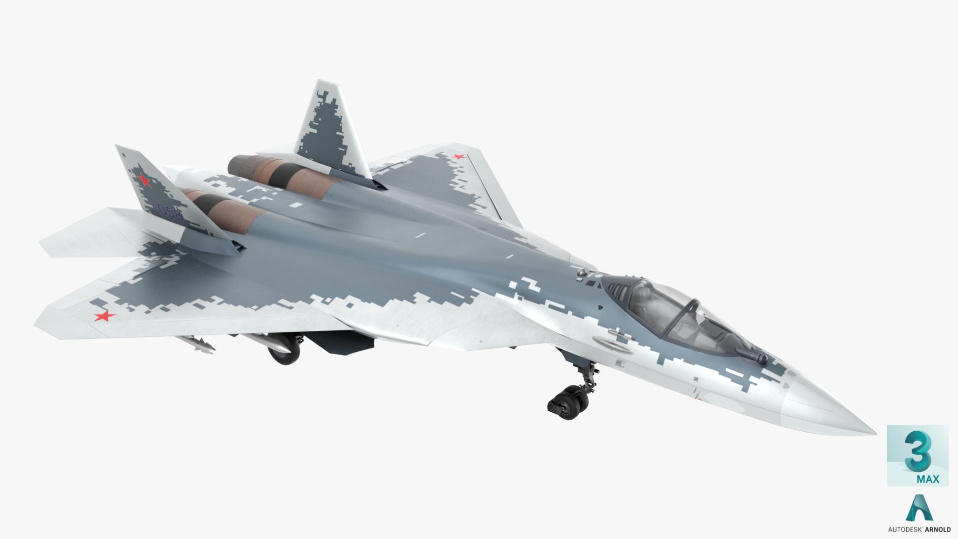 Sukhoi su-57 - pbr 3D - TurboSquid 1402272