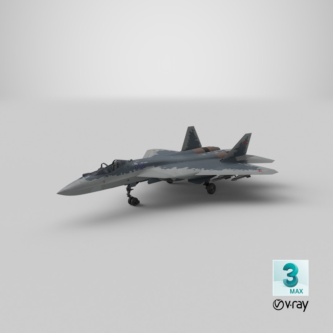 Sukhoi su-57 - pbr 3D - TurboSquid 1402272