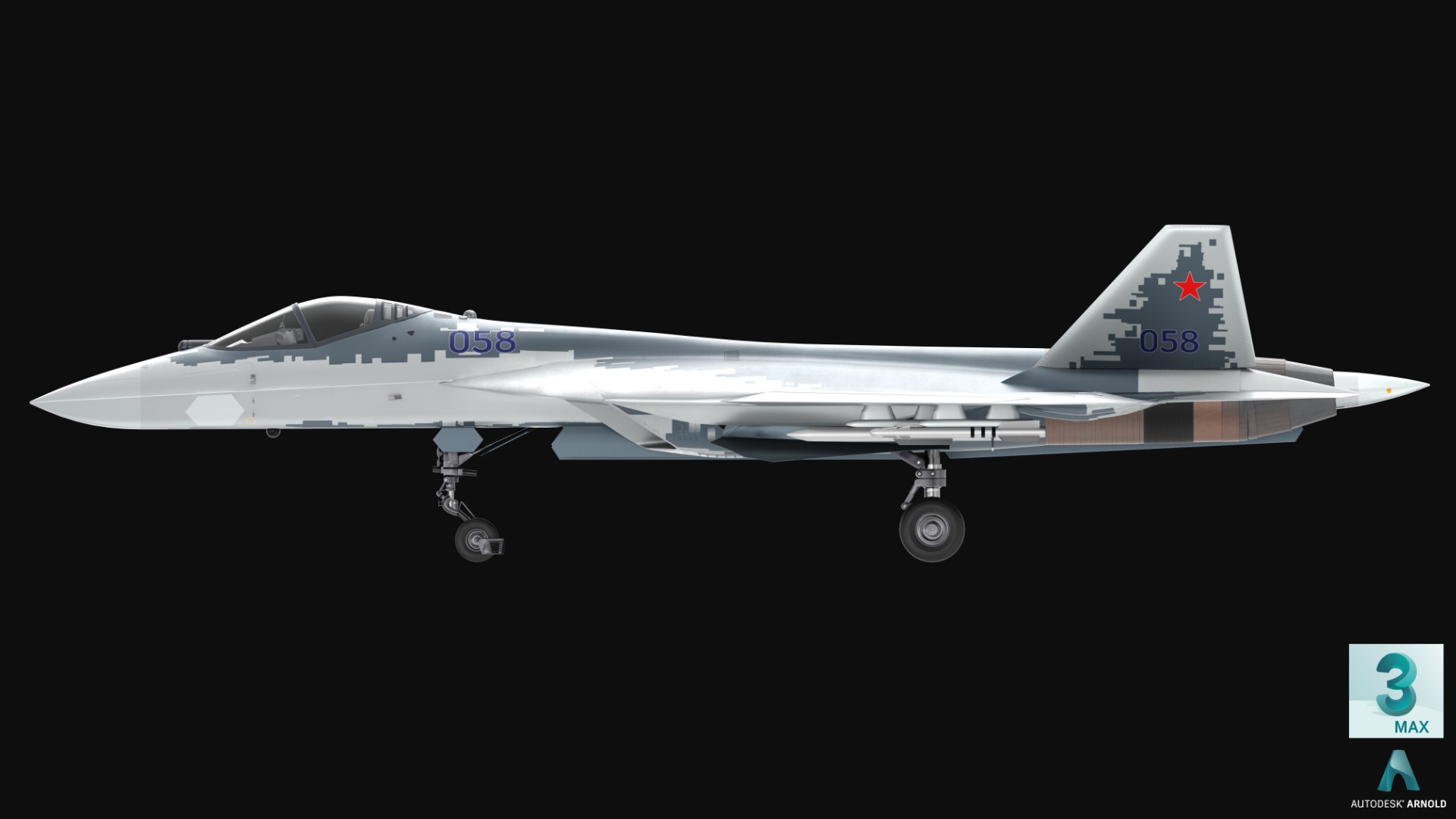 Sukhoi Su-57 - Pbr 3D - TurboSquid 1402272