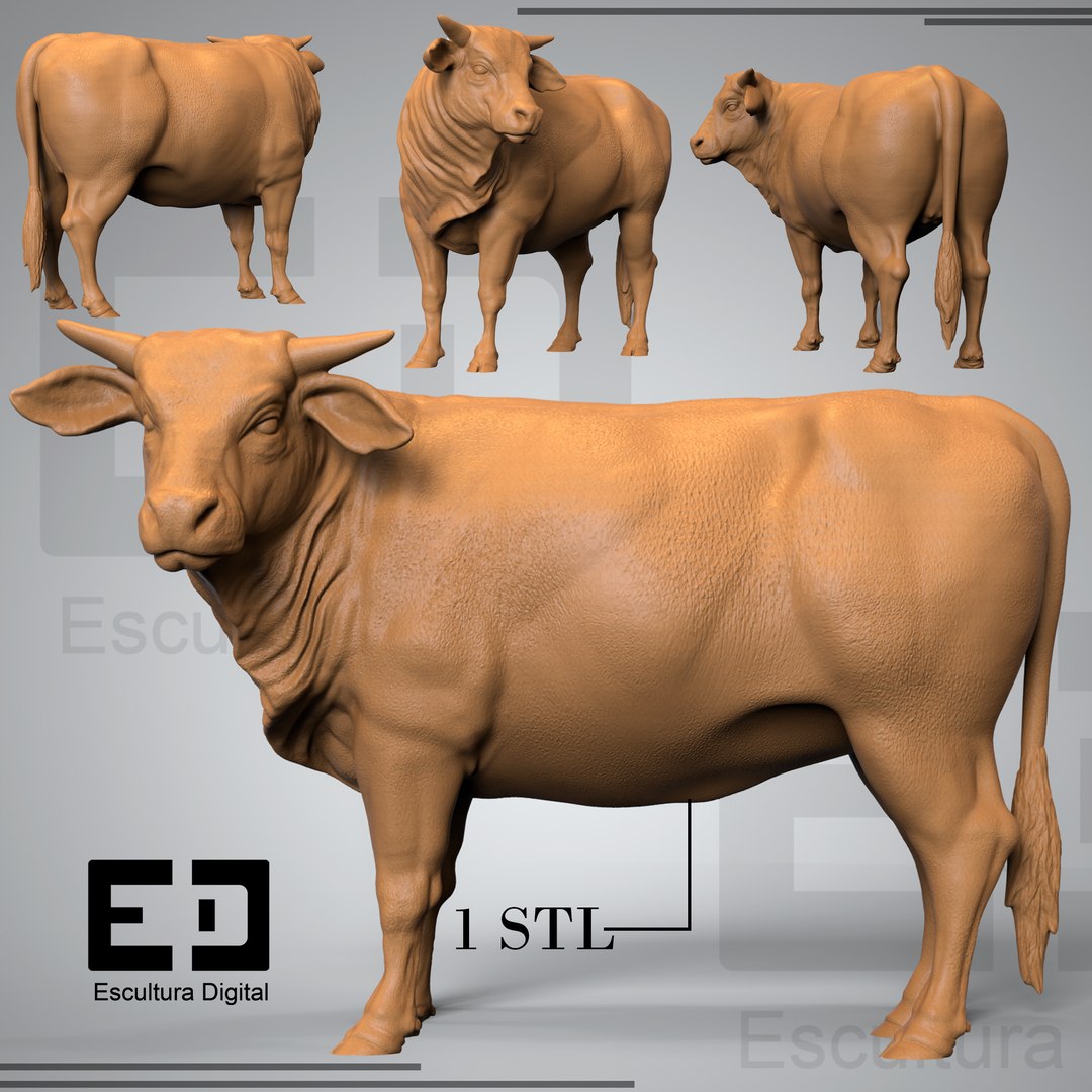 Cow Statue Model - TurboSquid 2348067