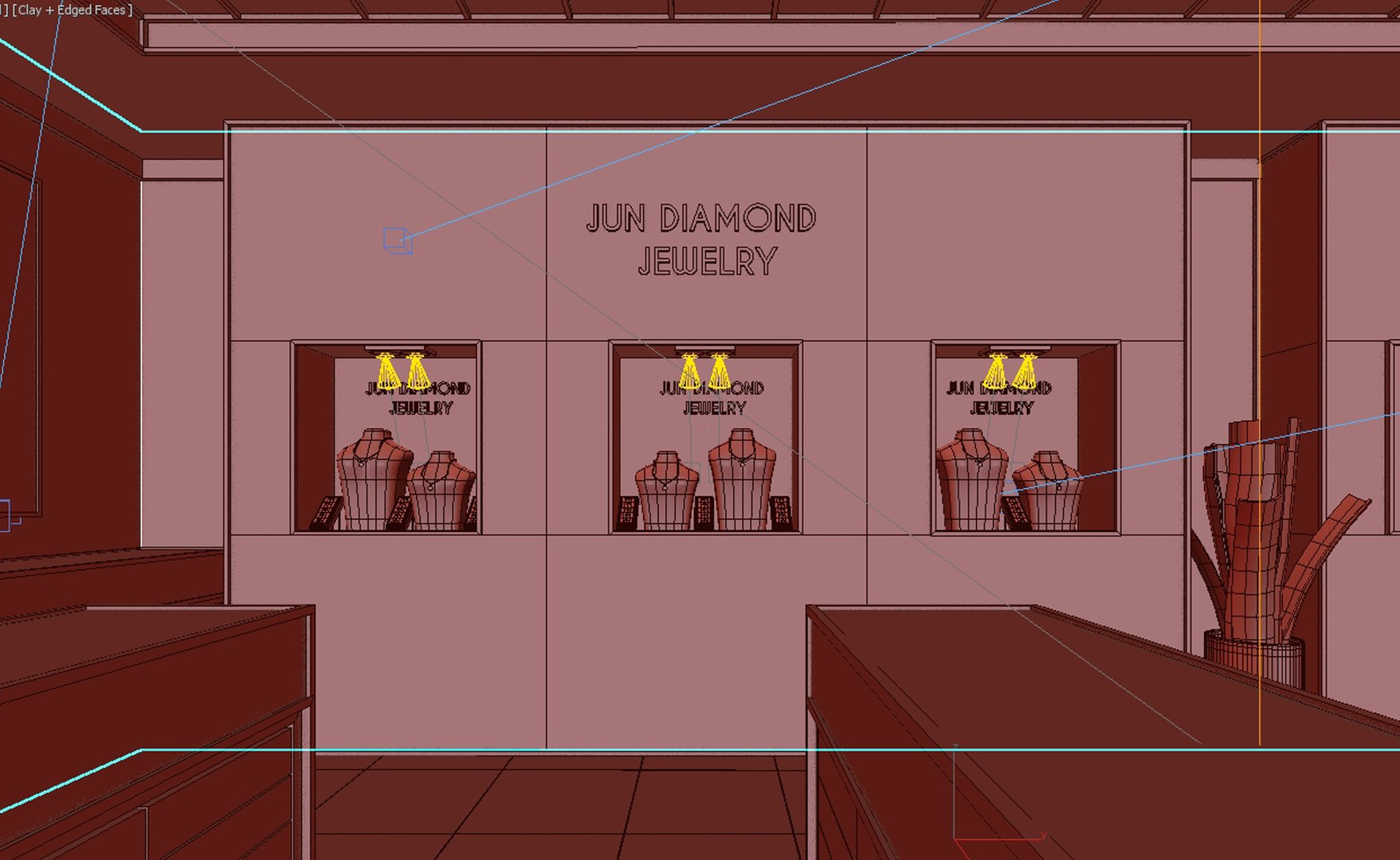 Luxury Jewelry Store Interior 3D Model - TurboSquid 2202590