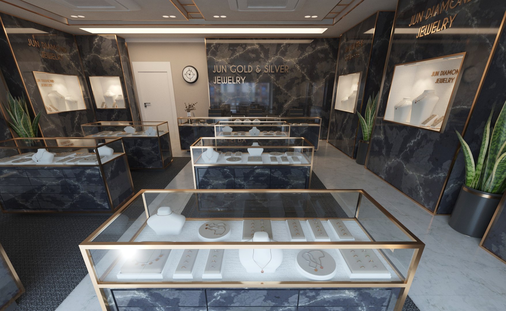 Luxury Jewelry Store Interior 3D Model - TurboSquid 2202590