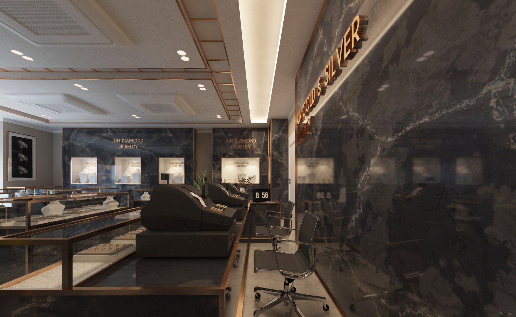 Luxury Jewelry Store Interior 3D Model - TurboSquid 2202590