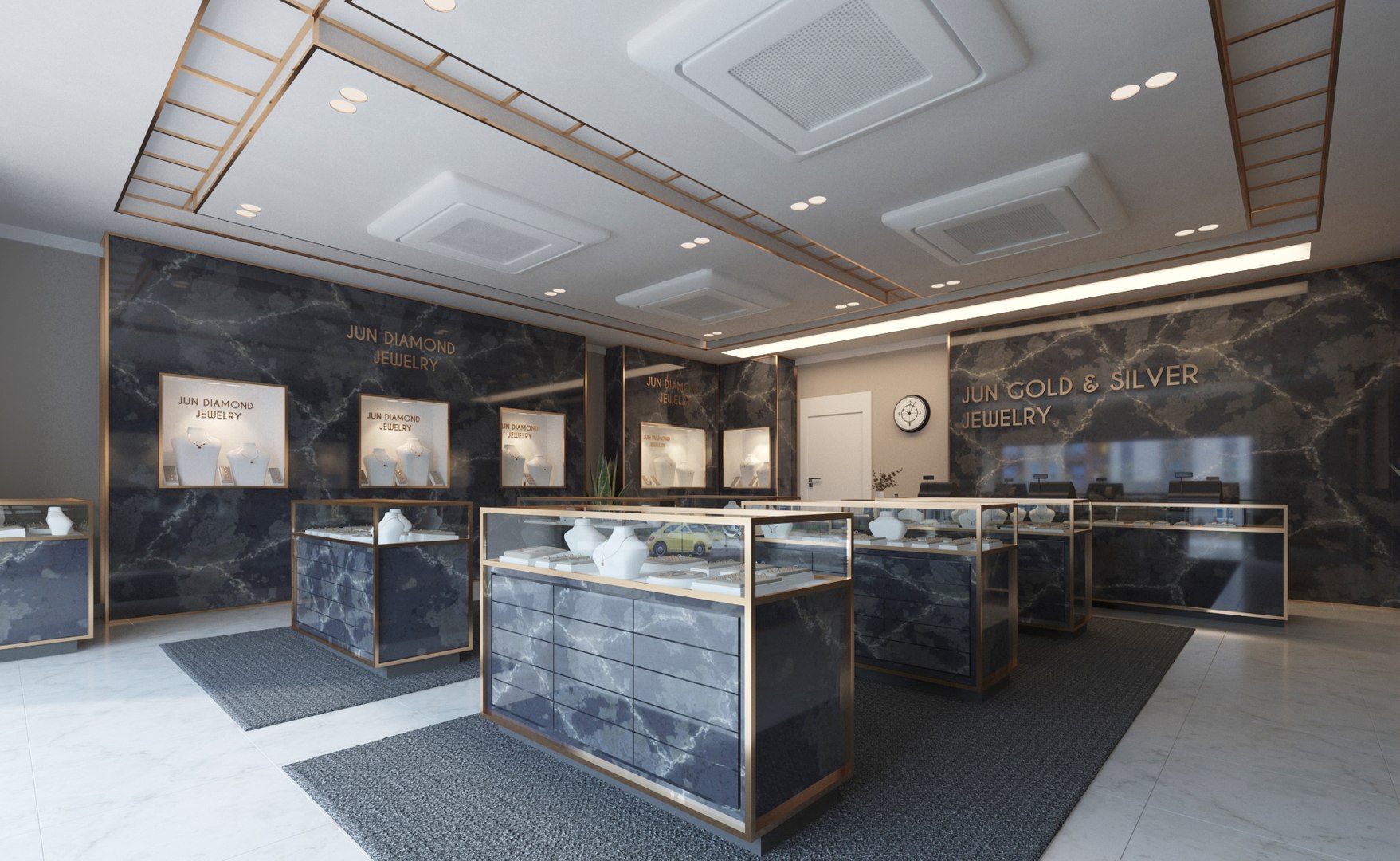 Luxury Jewelry Store Interior 3D Model - TurboSquid 2202590