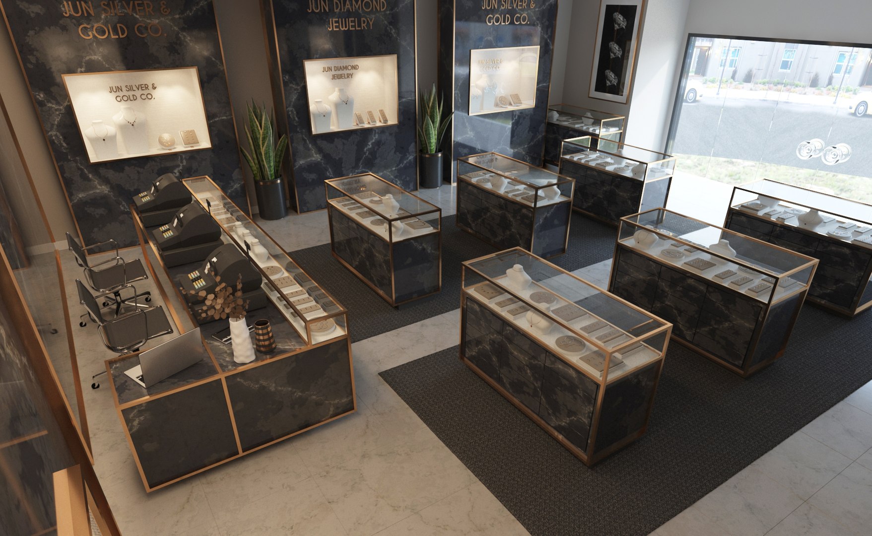 Luxury Jewelry Store Interior 3D Model - TurboSquid 2202590
