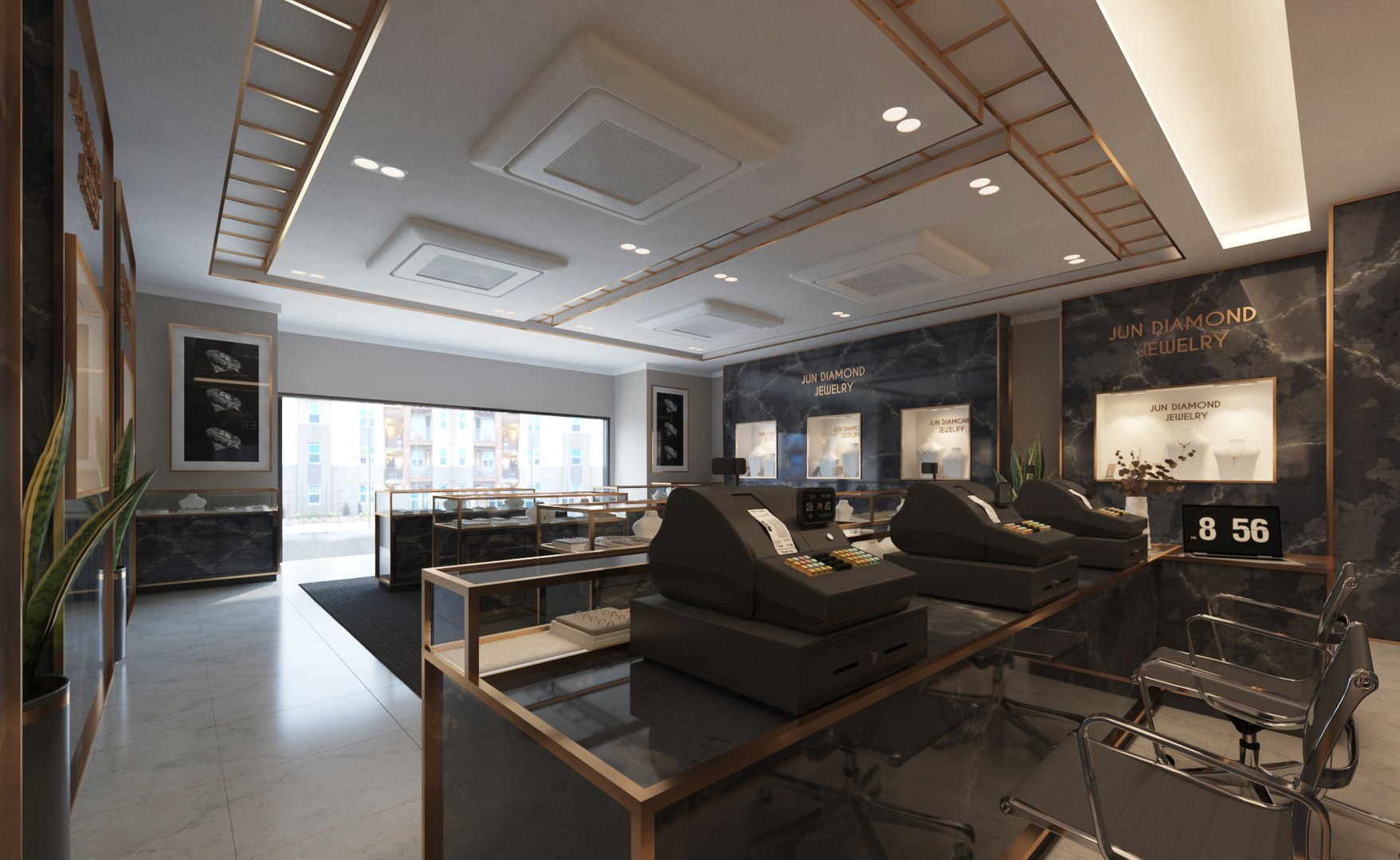Luxury Jewelry Store Interior 3D Model - TurboSquid 2202590