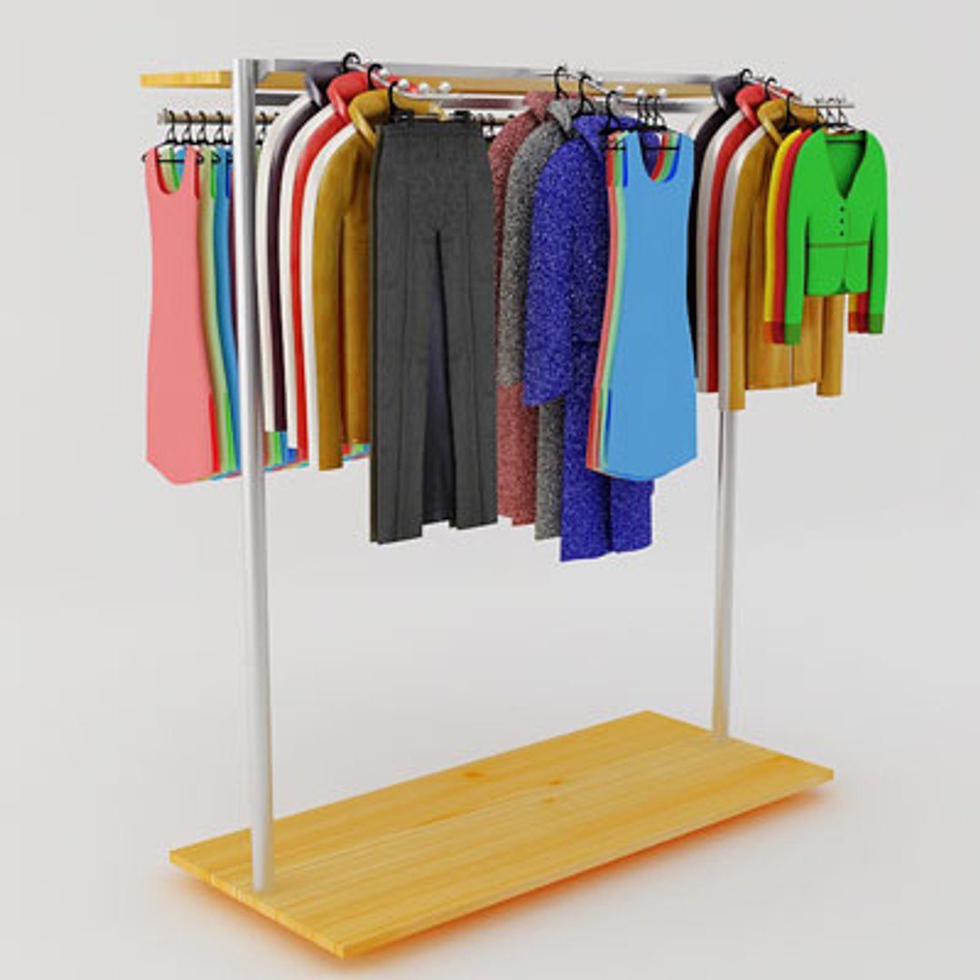 3d model retail clothing rack