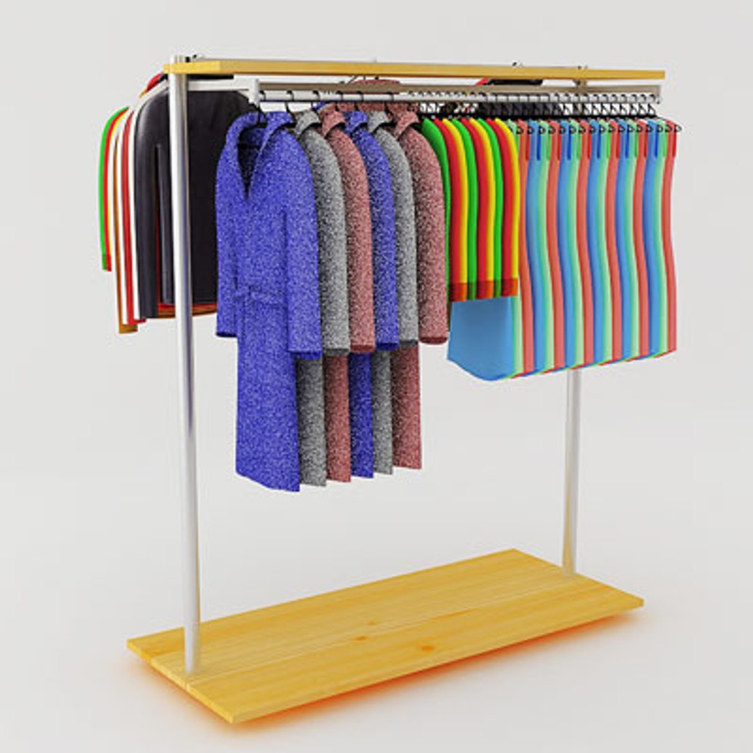 3d model retail clothing rack
