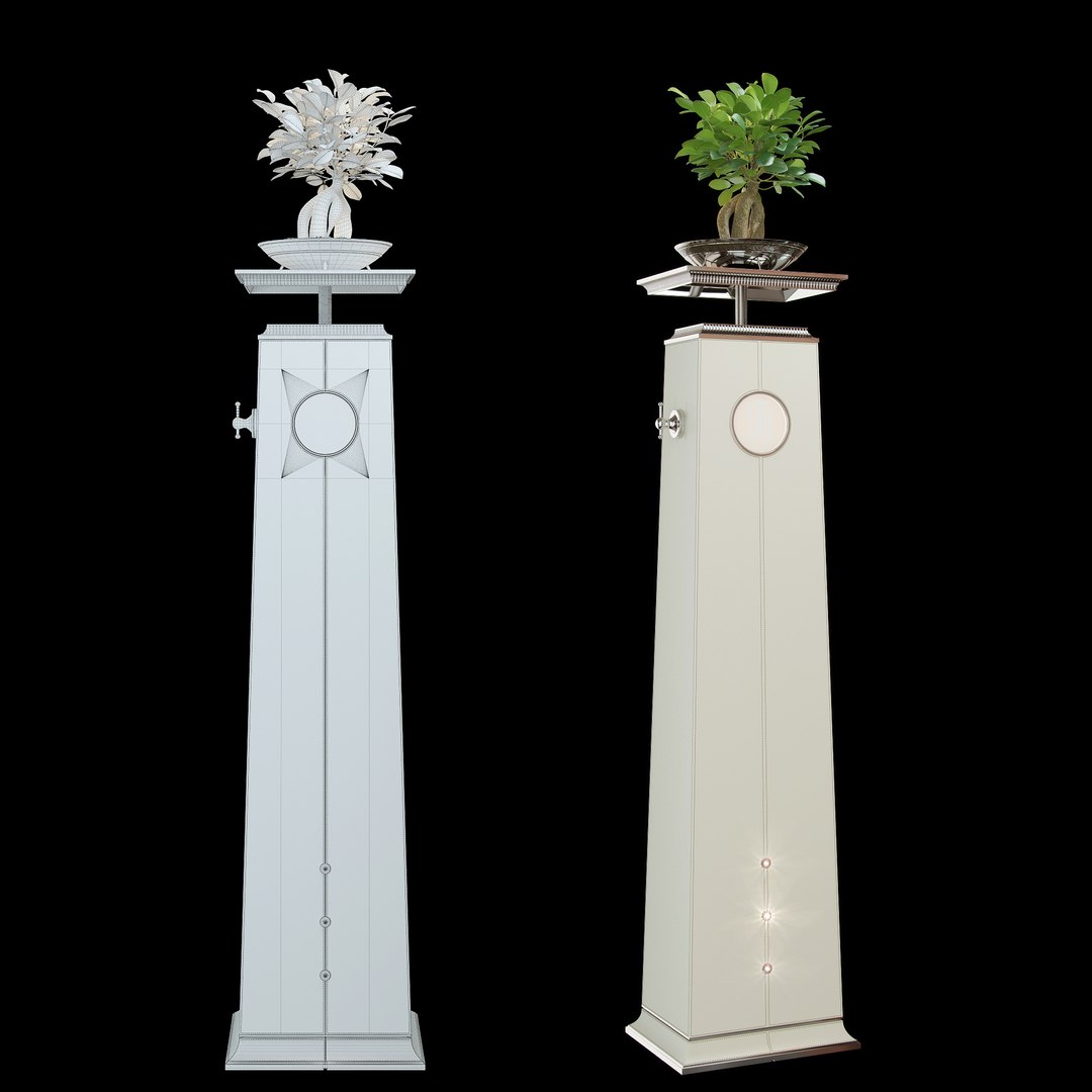 3d model flower stand art edge