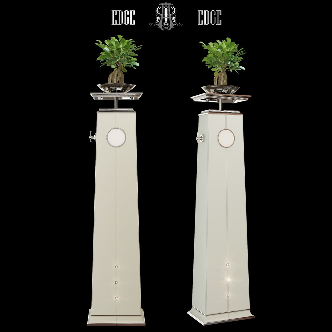 3d model flower stand art edge