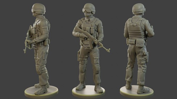 modelo 3d Unidad táctica de la policía checoeslovaca CPTU1 003 ...